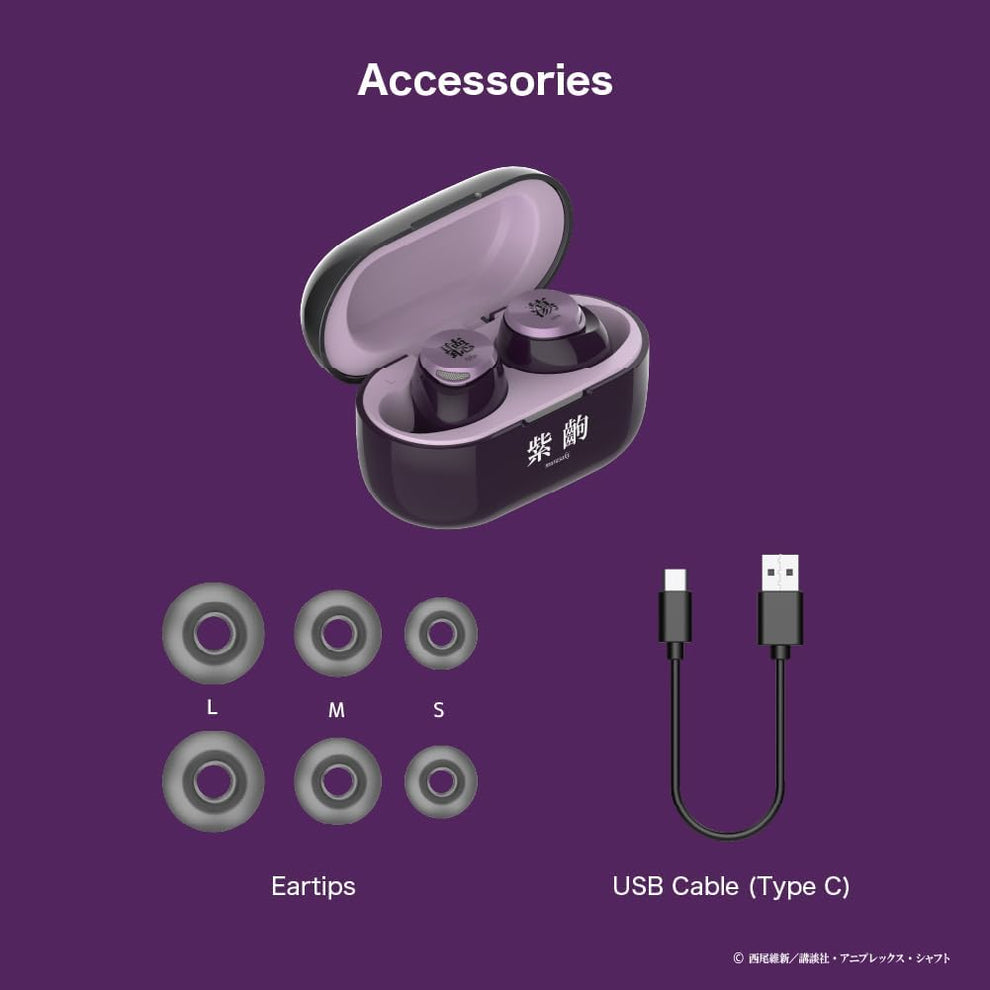 AVIOT TE-D01v-MGT Monogatari Series Anime Wireless Earbuds 蕩(Tore) Mod ...