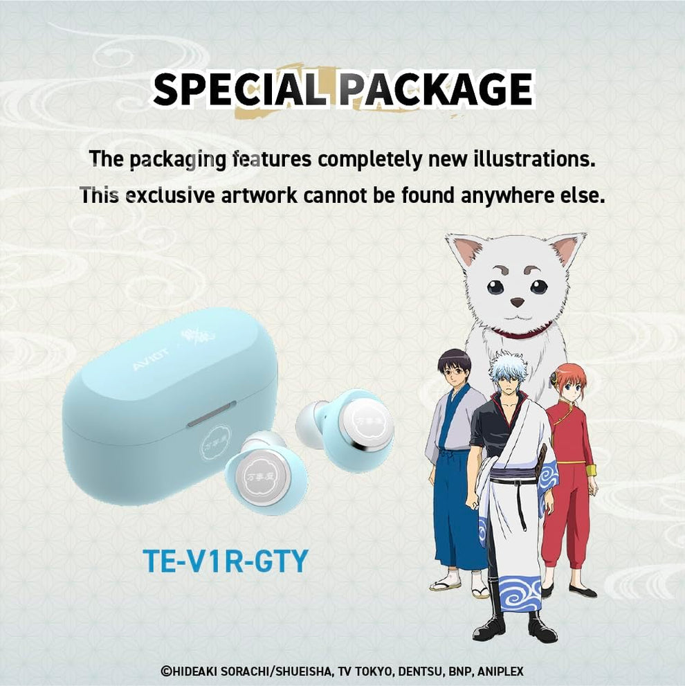 AVIOT TE-V1R-GTY-ASI Gintama Yorozuya Collaboration Wireless Earbuds ...